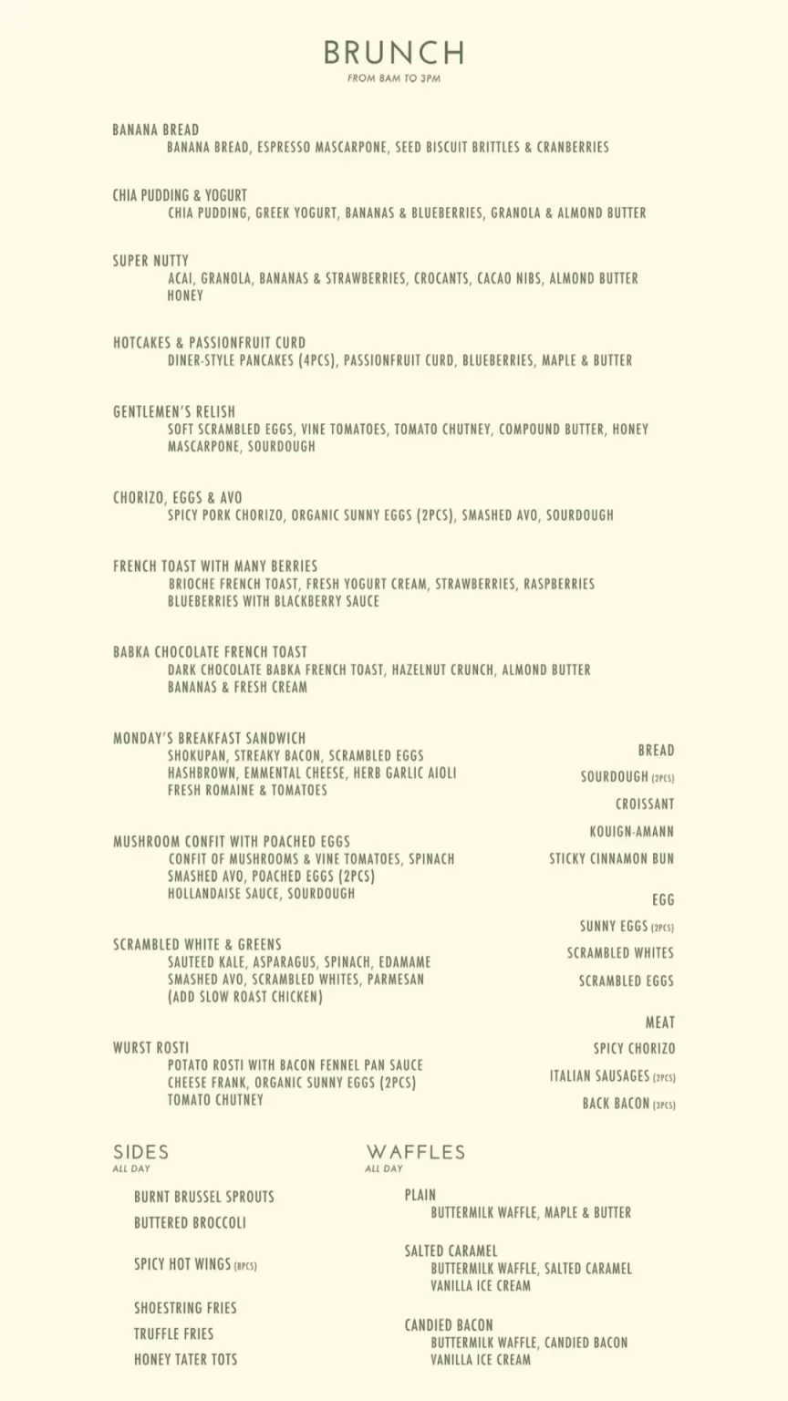 ATLAS COFFEE HOUSE MENU WITH PRICES SINGAPORE 2025