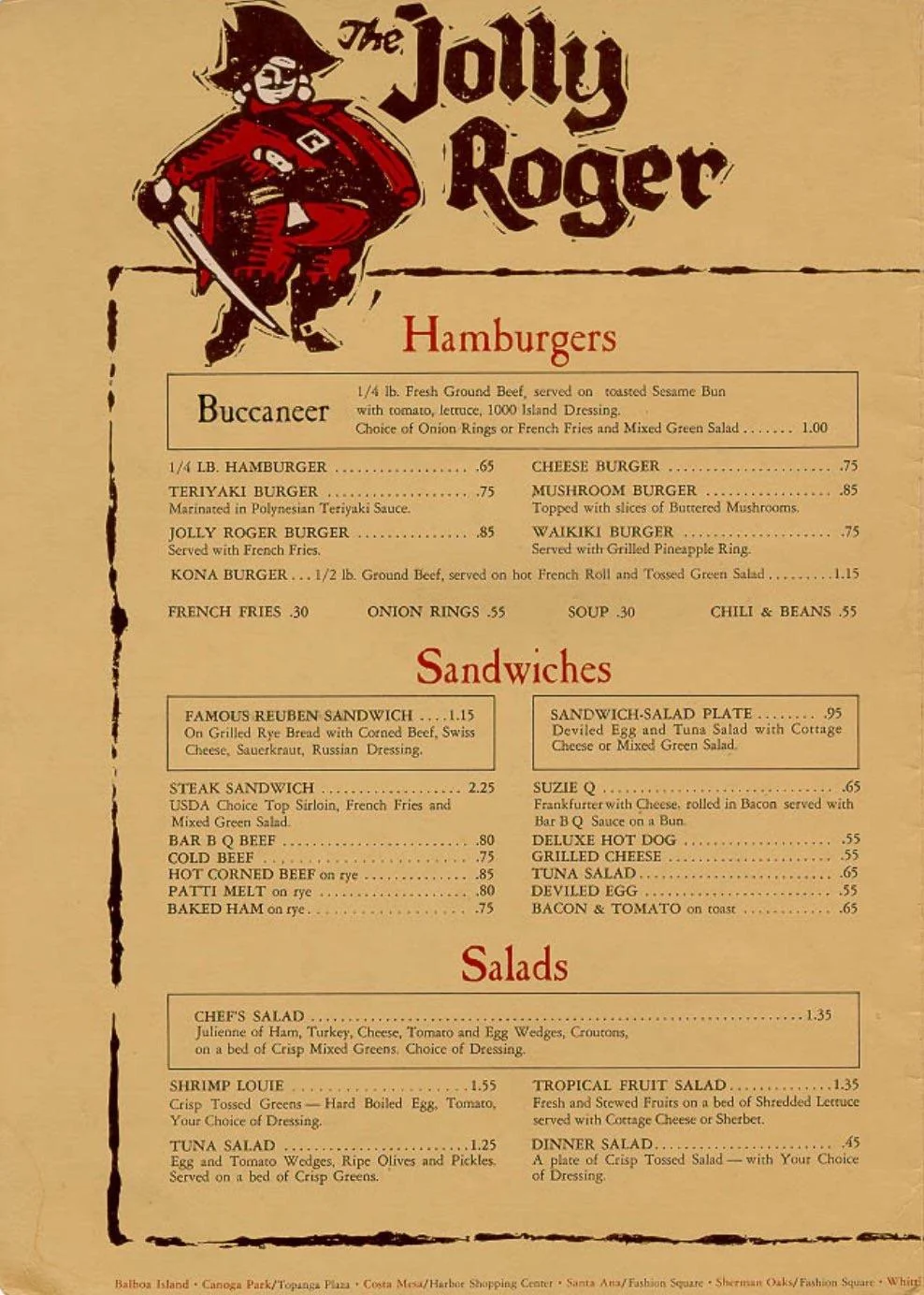 THE JOLLY ROGER MENU WITH PRICES SINGAPORE 2025
